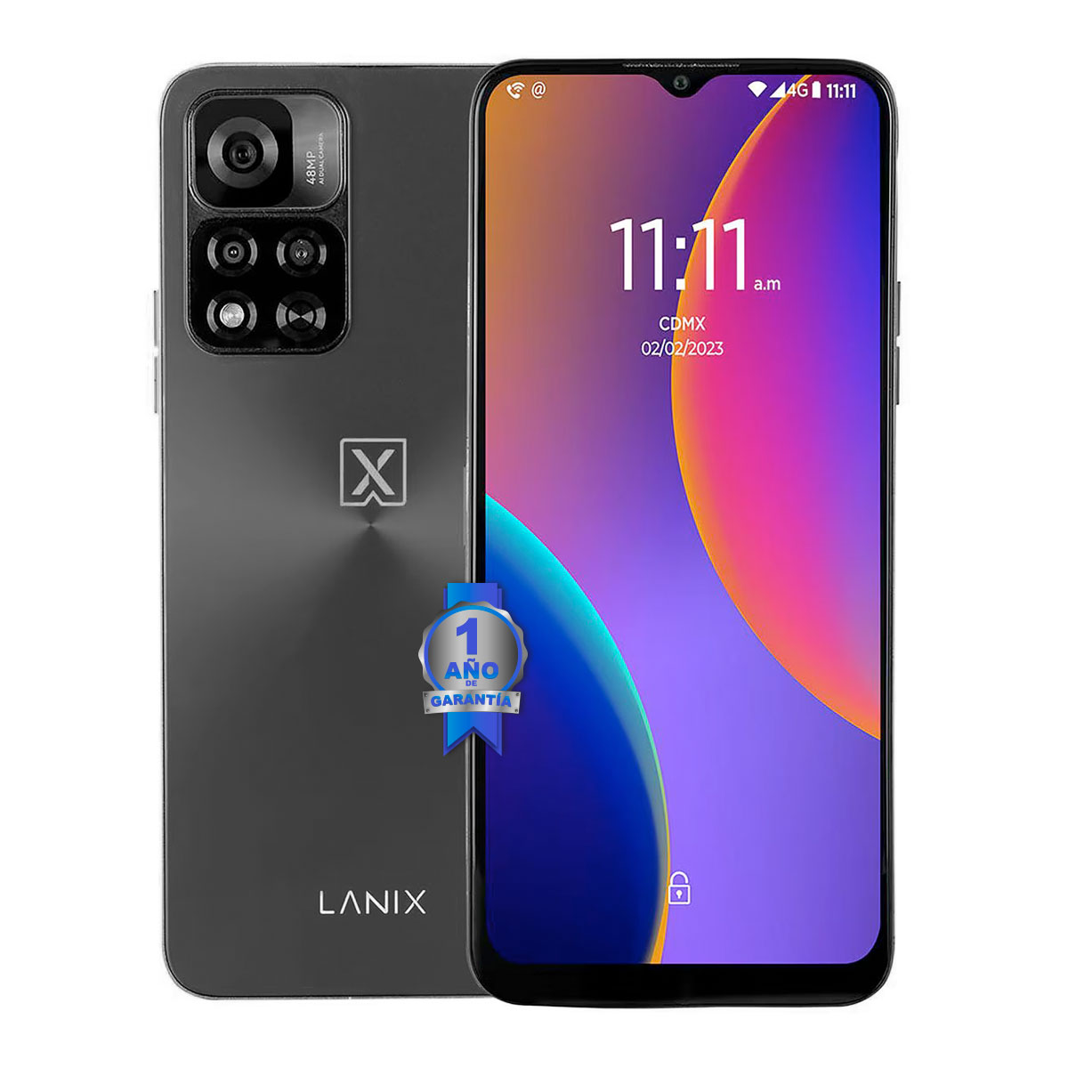 Creditienda - Smartphone Alpha 1R 4GB+64GB, Gris. Lanix®
